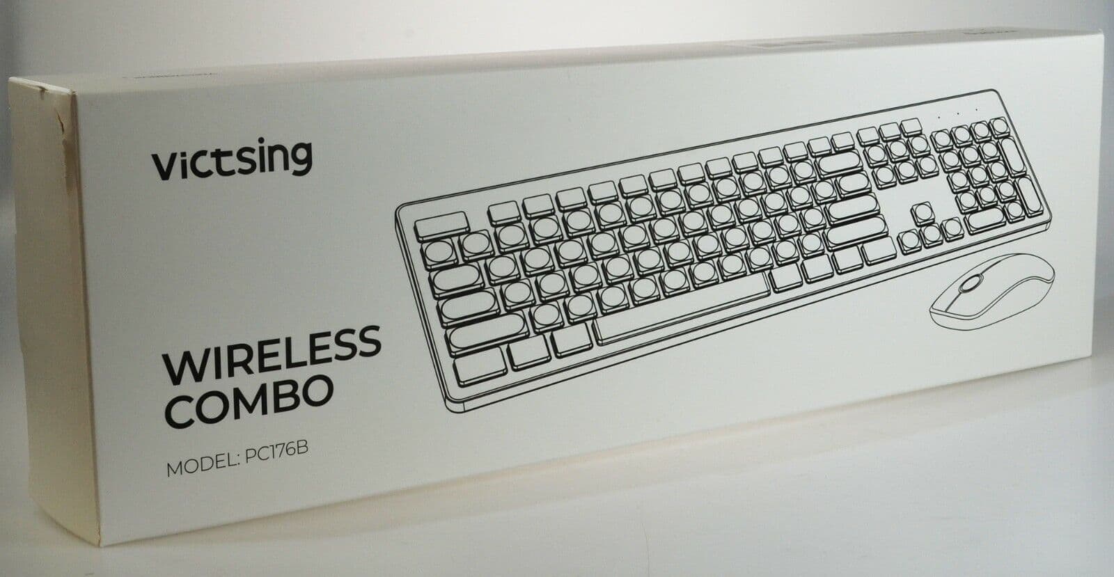 Wireless Keyboard Mouse Desktop UK Layout 2 4GHz Waterdrop Low Profile ...