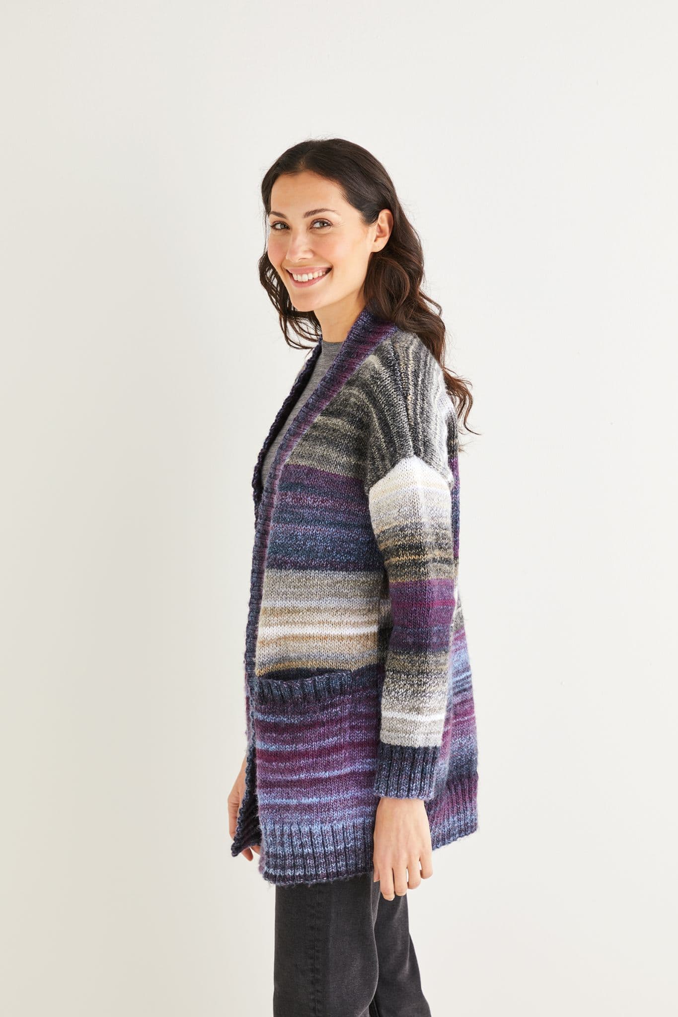 Sirdar Jewelspun Aran Knitting Pattern - Jacket Pattern 10138