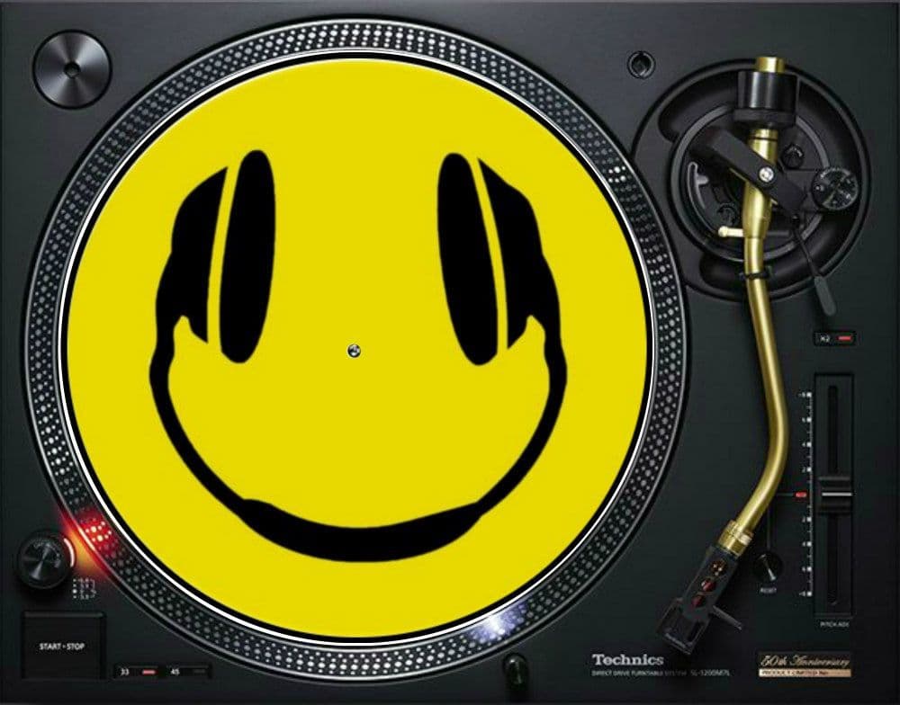 DJ Smiley Headphones Slipmat