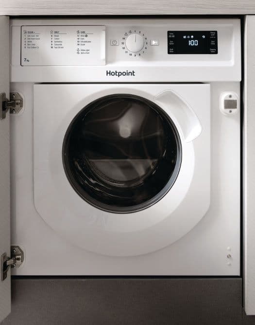 HOTPOINT Integrated Built-In Washing Machine 8kg Load 1400 Spin ...