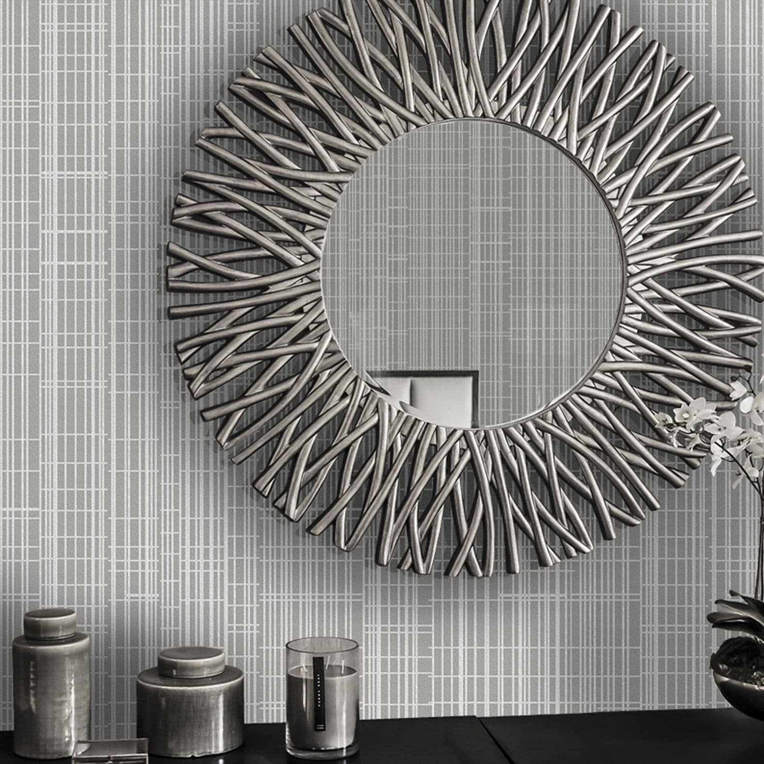 Grey Grid Texture Wallpaper
