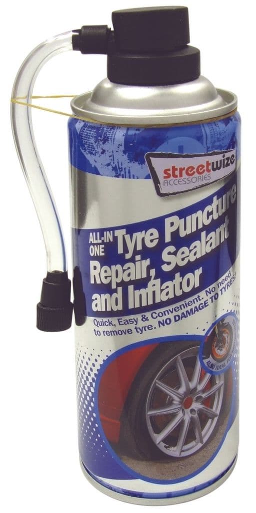 Streetwize Tyre Puncture Repair Sealer Inflator 450ml