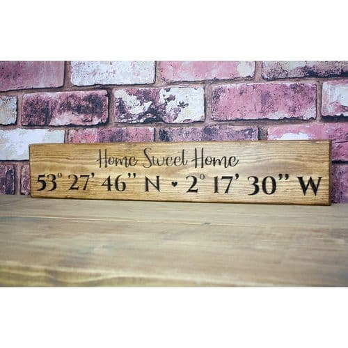 Personalised Coordinates Plaque - High Quality Engraving Only £44.99