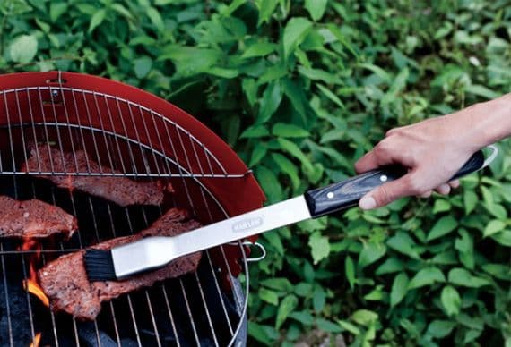 5-Piece Heavy-Duty Wood Handle BBQ Tool Set