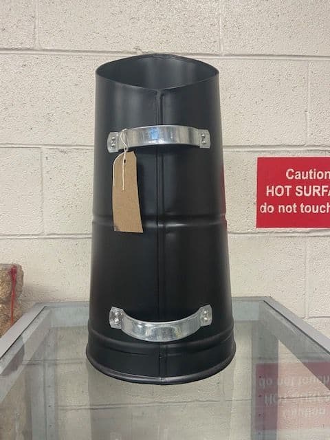 Large black hod with nickel handles