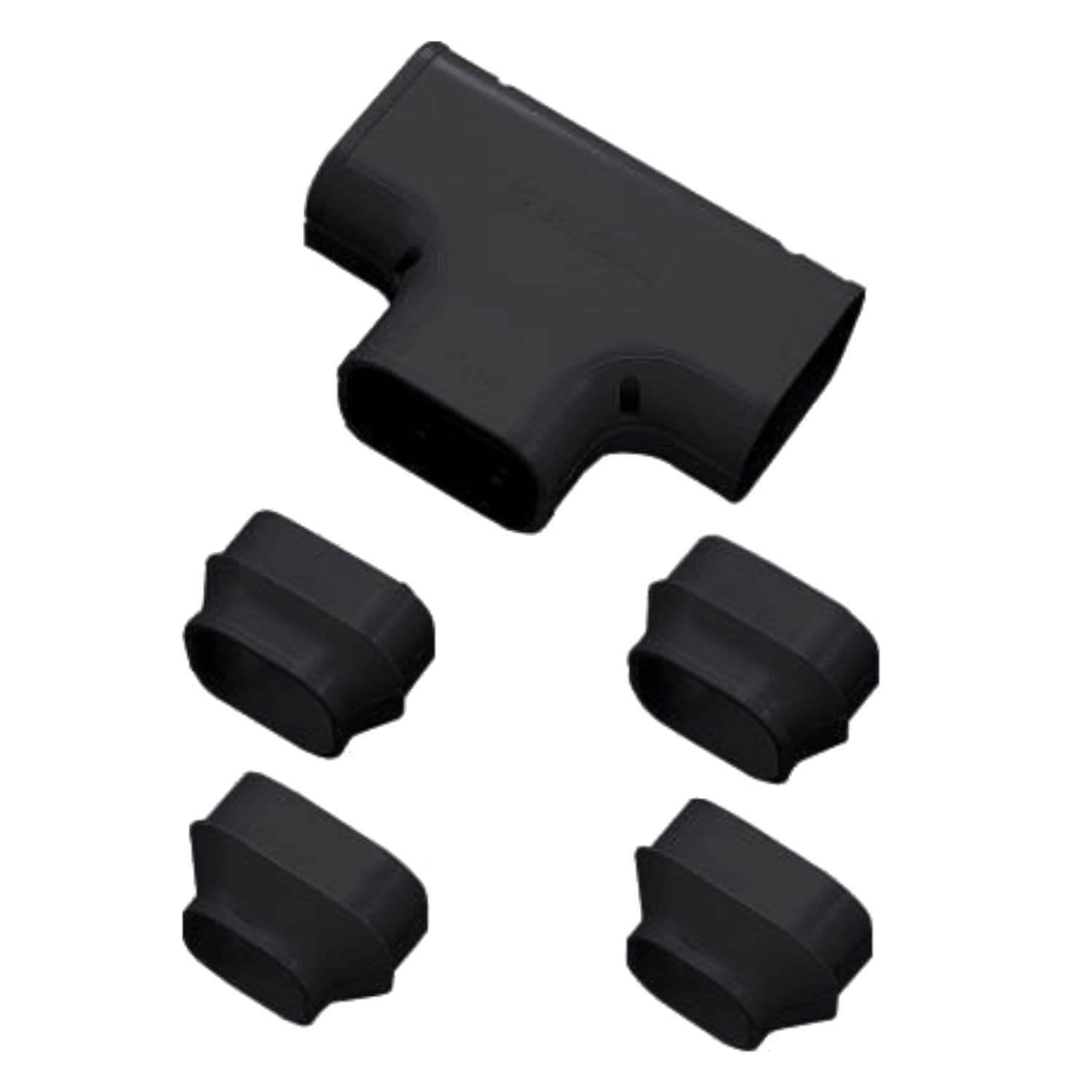 Black Trunking 100x70mm T Joint
