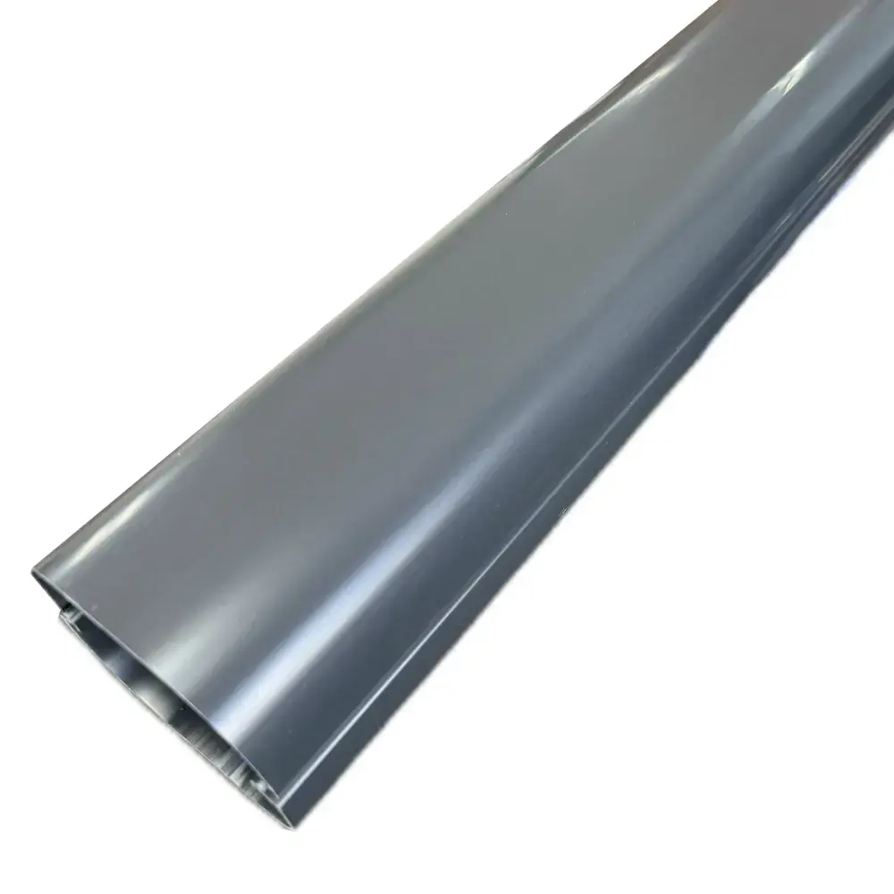 Grey Pipe Cable Trunking 70x64mm 2m Box of 8