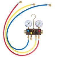 Refco 4 Valve Refrigeration Manifold Set R410A R407C with 5 Hoses