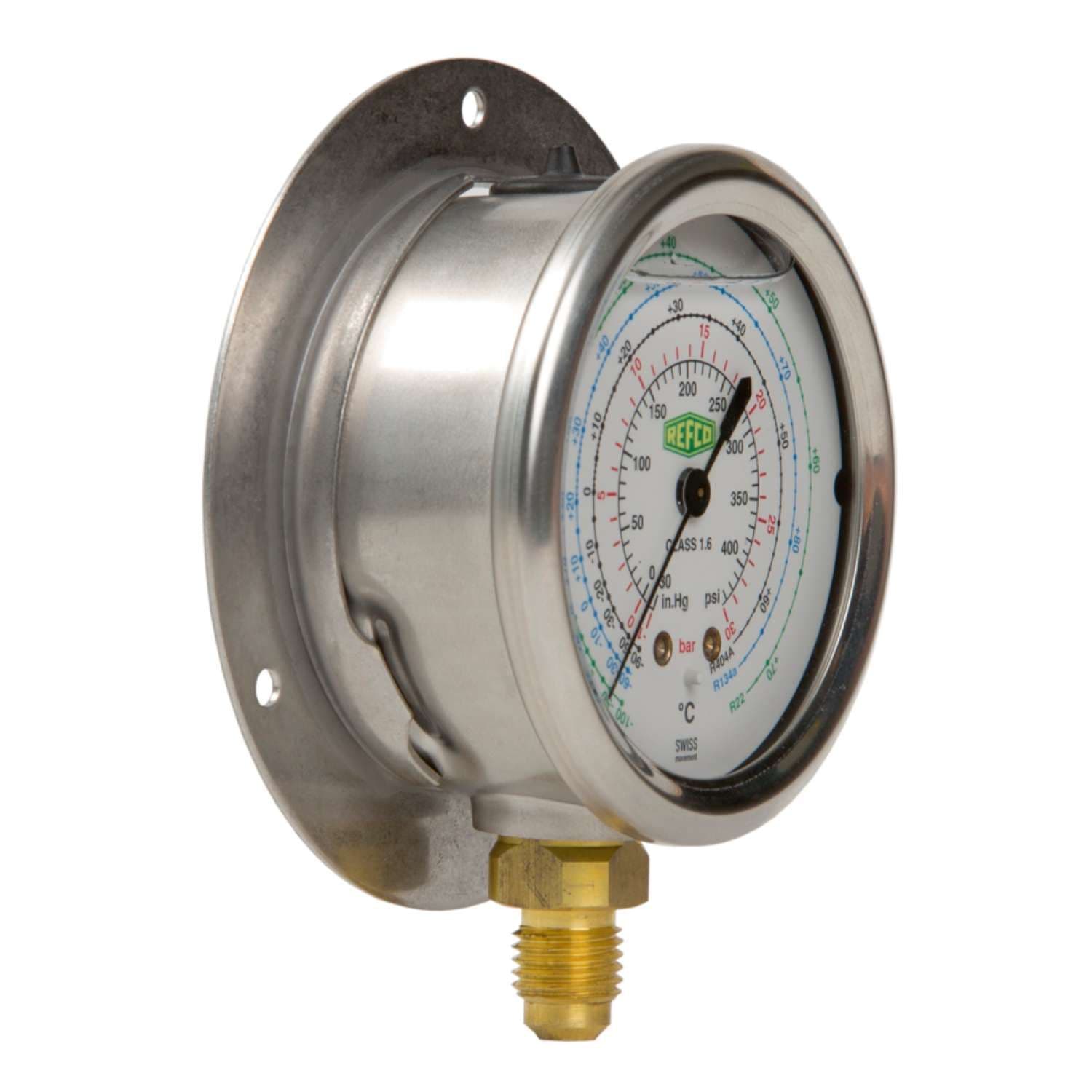 Refco Bourdon Type Pressure Gauges Back Mounted