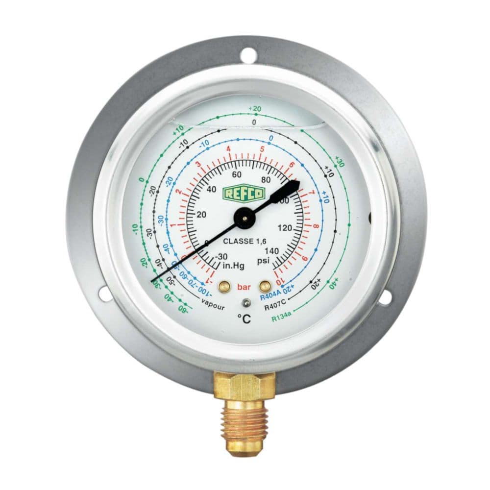 Refco Bourdon Type Pressure Gauges Back Mounted