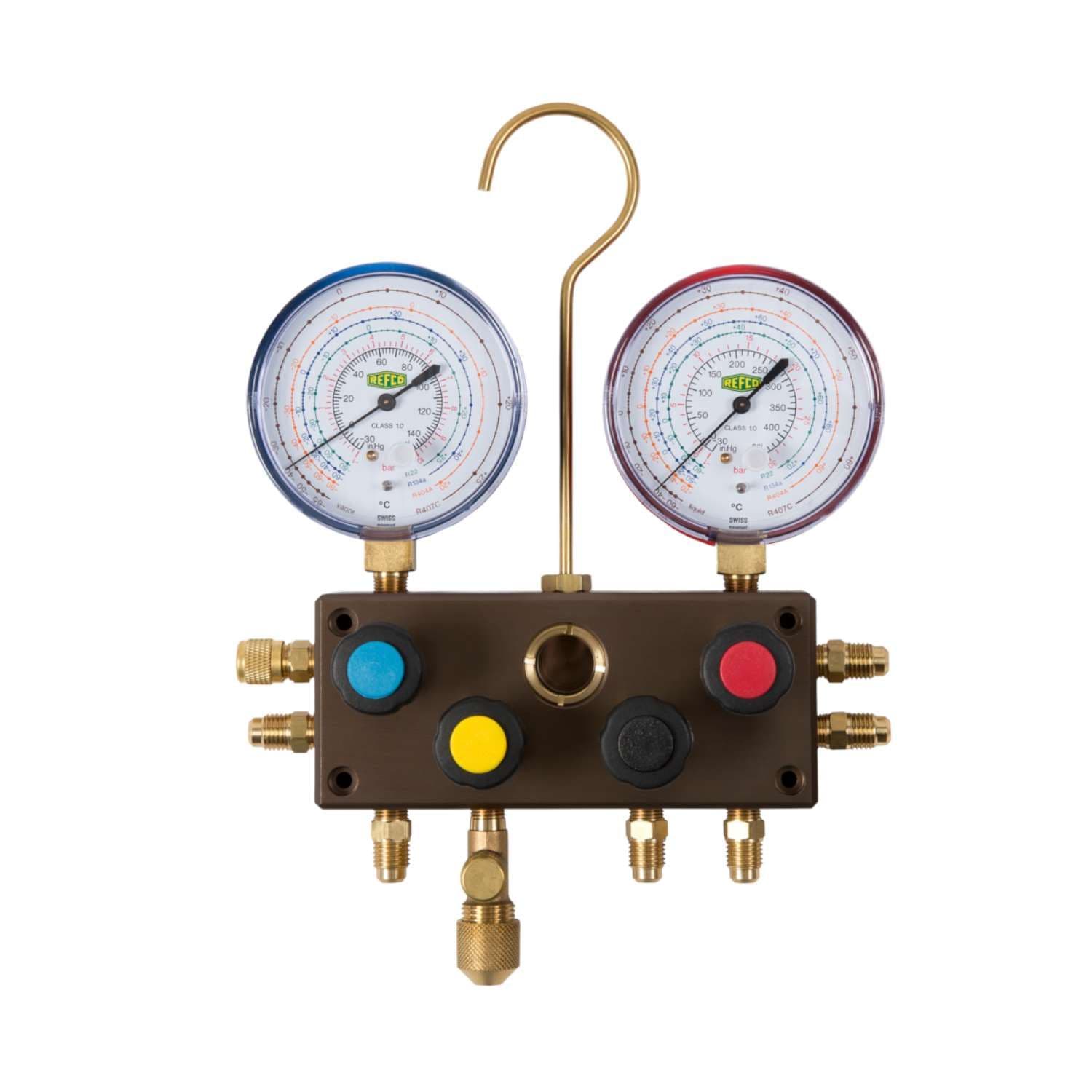 Refco SM4-3 Four-Way Manifold Set R22/R134A/R404A/R407C