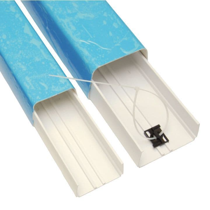 White Cable Pipe Trunking 110mm x 75mm