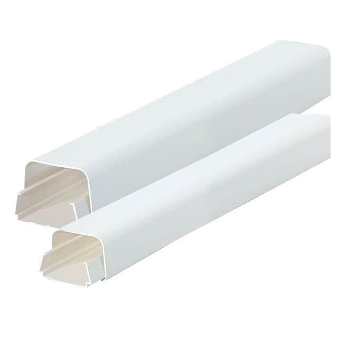 White Cable Pipe Trunking 80mm x 60mm