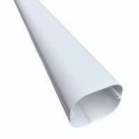 White Pipe Cable Trunking 70x64mm 2m Box of 8