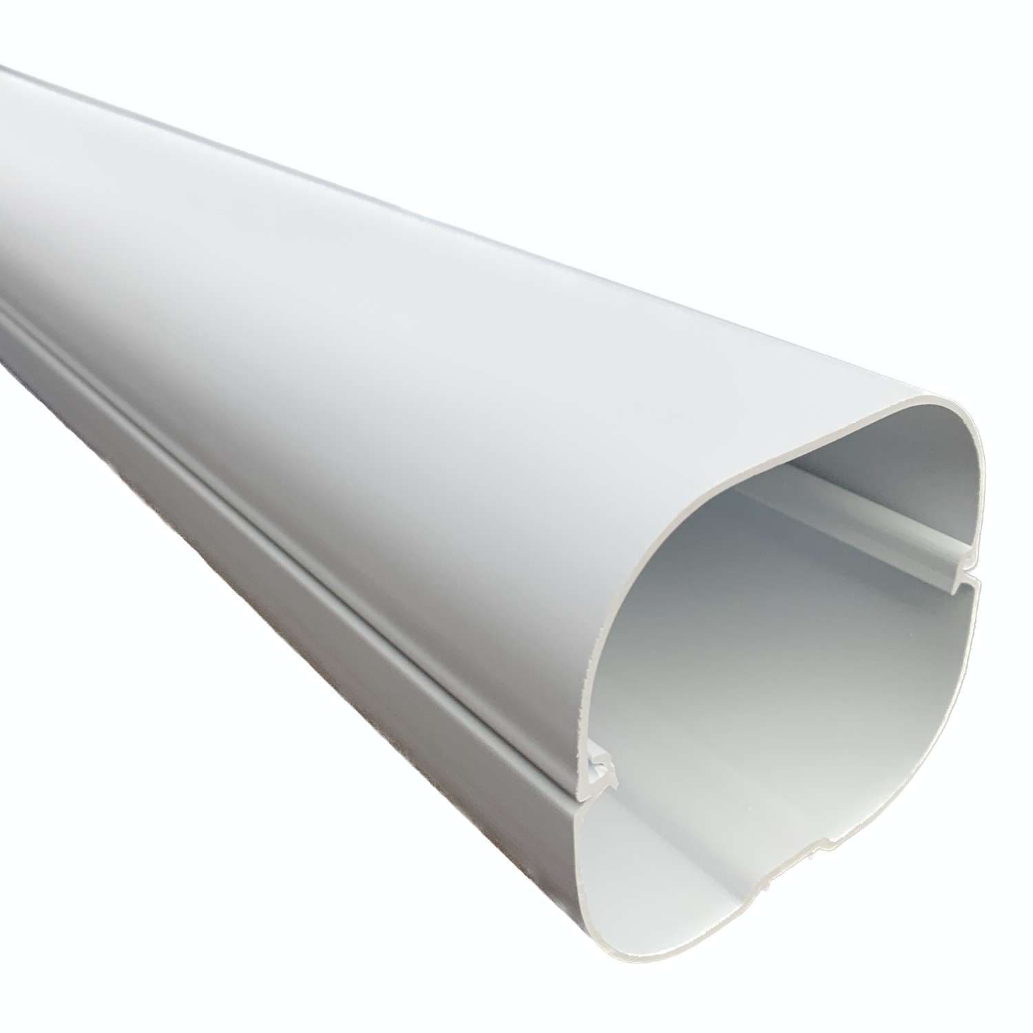 White Pipe Cable Trunking 70x64mm 2m Box of 8