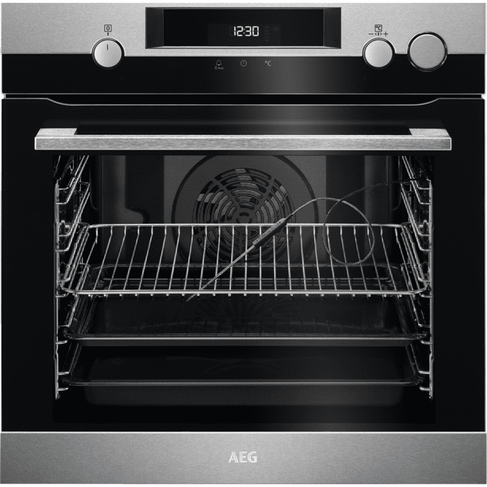 AEG SteamCrisp Steam Oven with Pyrolytic Cleaning BSK577221M