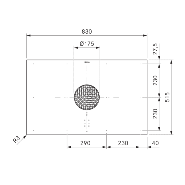 BORA PUXU2R X Pure 2024 RC 83cm Vented Induction Hob