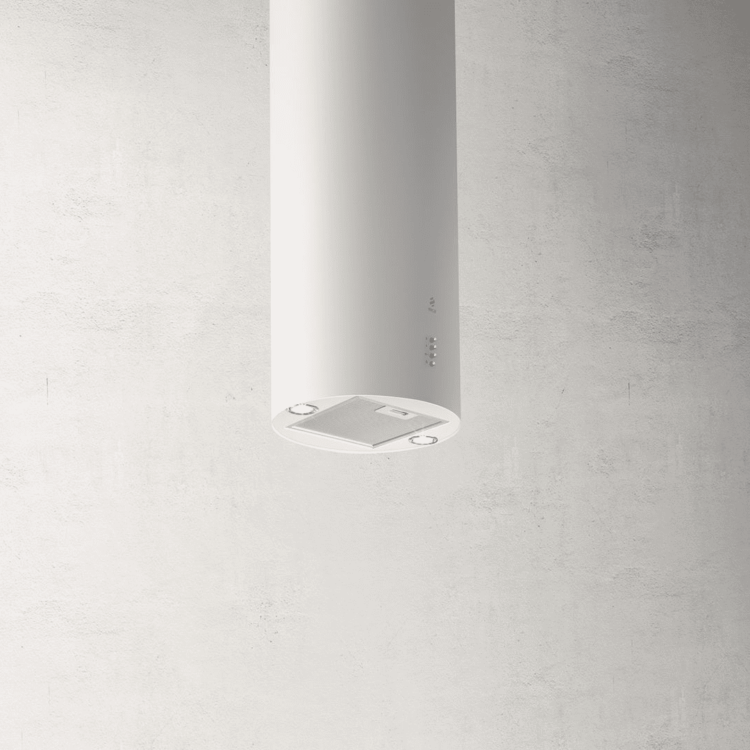 Elica Tube Pro 43cm Island Extractor Hood in White