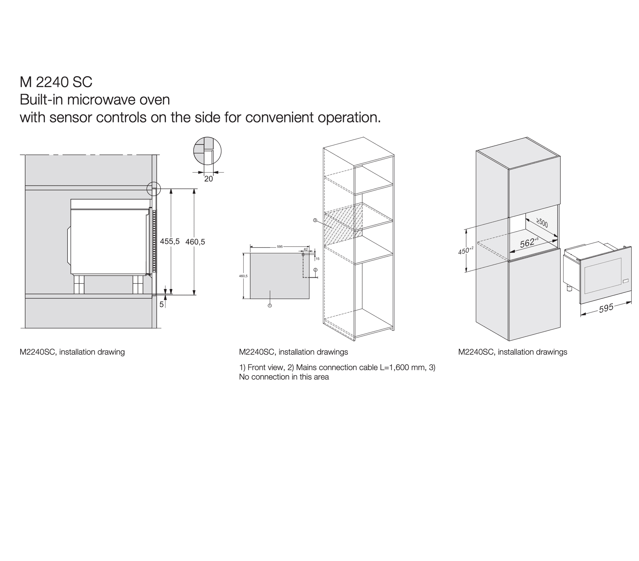 Miele M2240SC Built In Microwave Oven