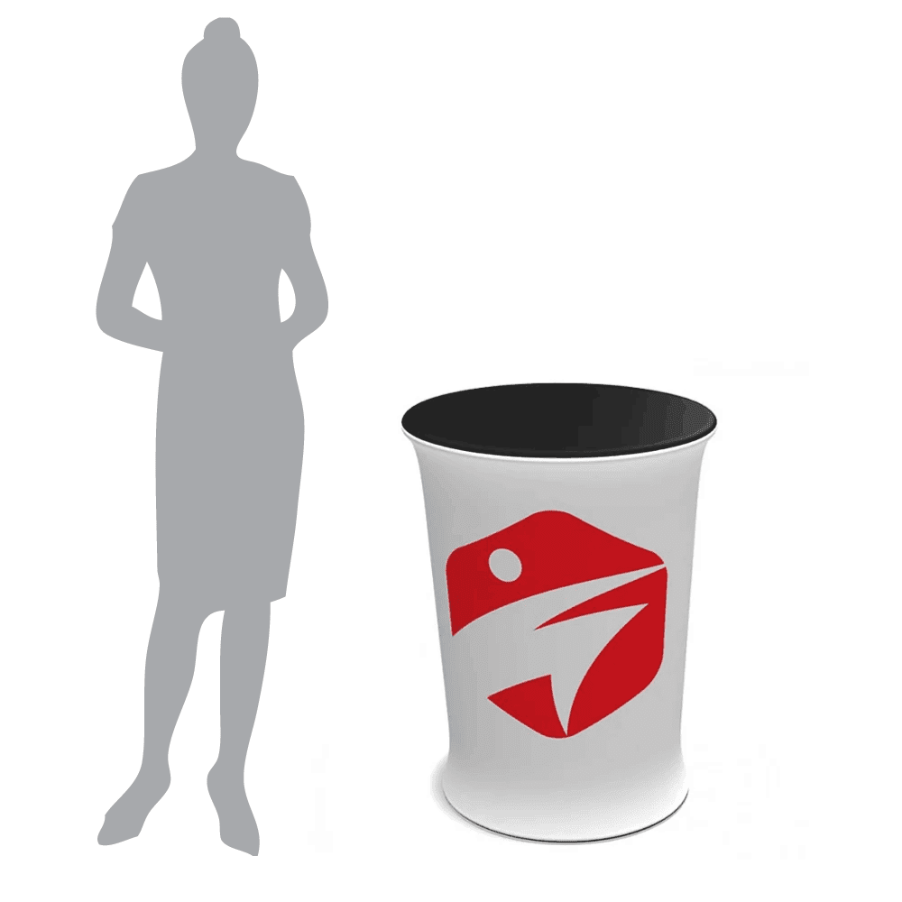 Fabric Oval Counter matches all our Formulate backdrops