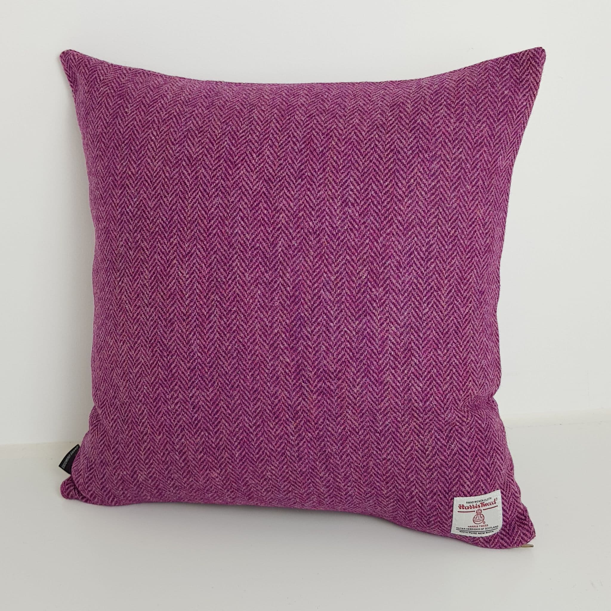 Pink raspberry Herringbone Harris Tweed genuine artisan quality ...