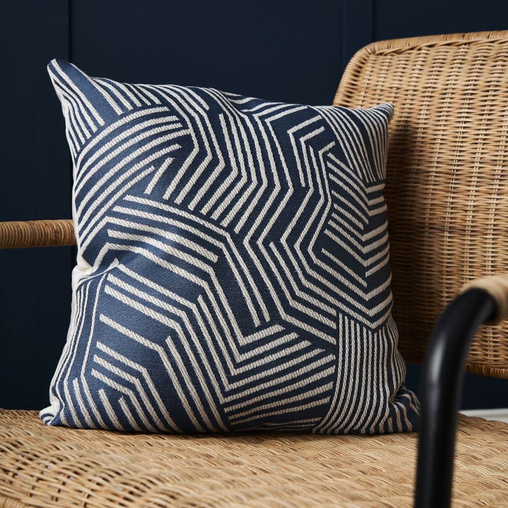 Chevron Cushion Blue
