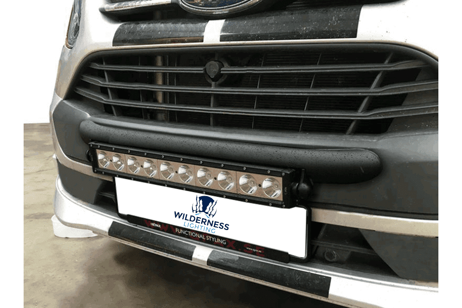 FORD TRANSIT CUSTOM 2013 - WILDERNESS LIGHTING BUMPER MOUNT & LED LIGHT BAR