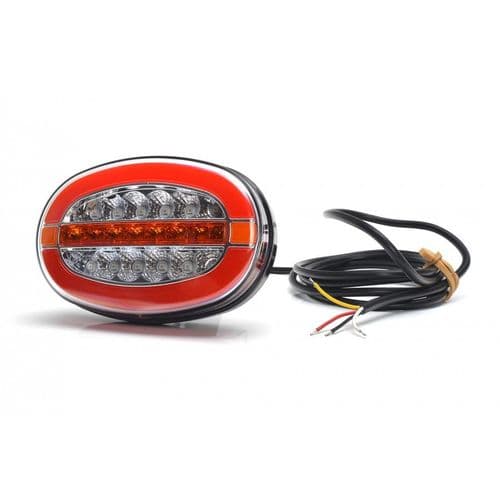 LED Oval Tail Lights - Pair - 136mm x 91mm