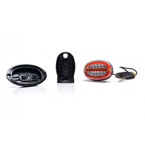 LED Oval Tail Lights - Pair - 136mm x 91mm