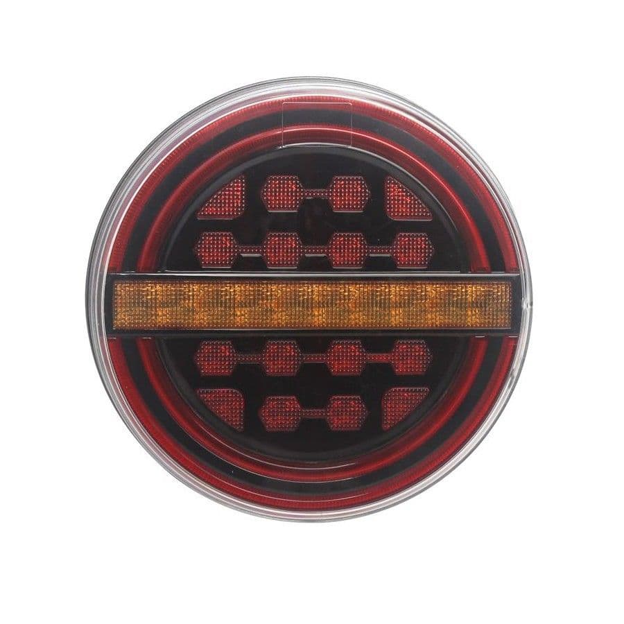 LED Round Tail Lights - Pair - 139mm