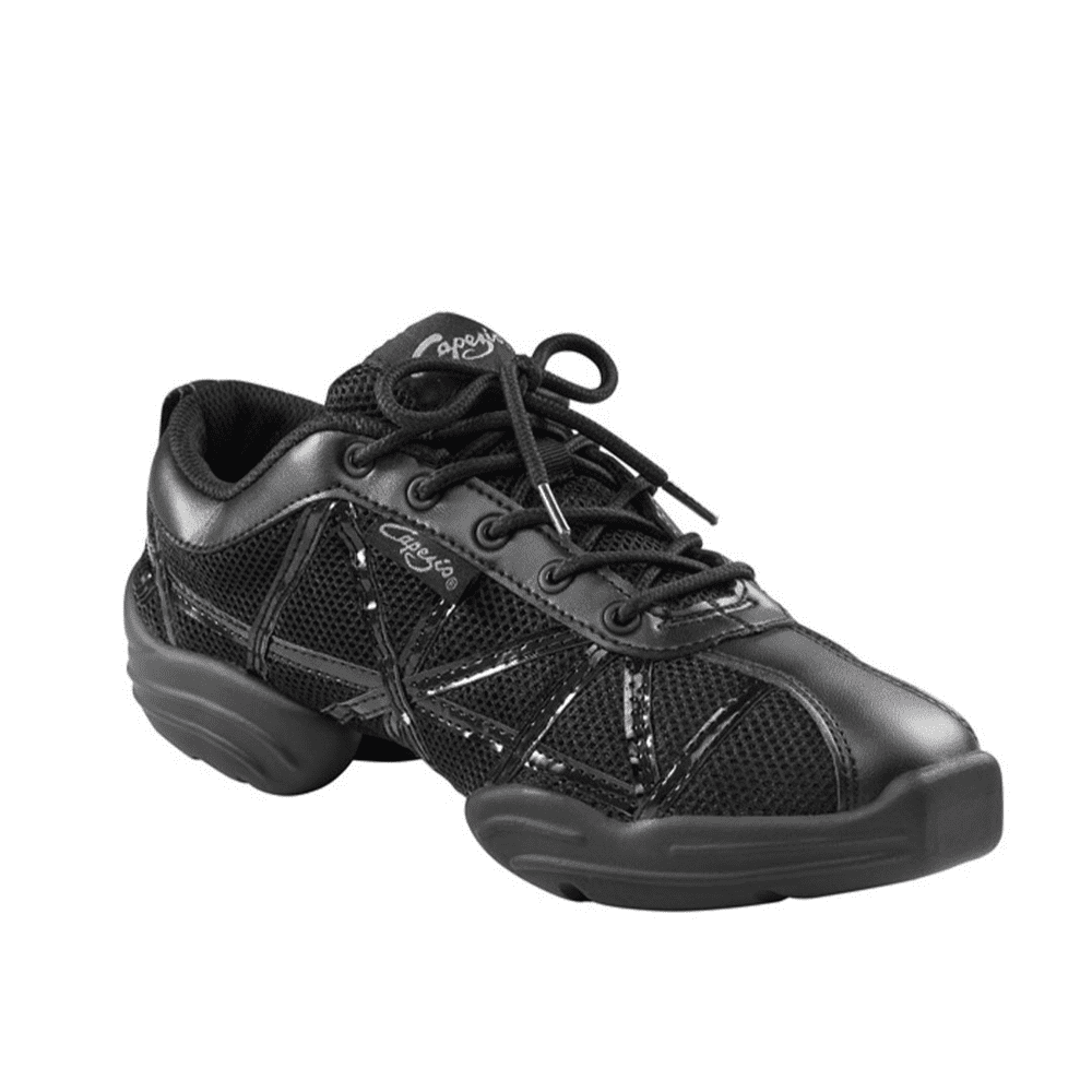 Capezio DS19 Web Dance Trainer in Black/ Black Patent
