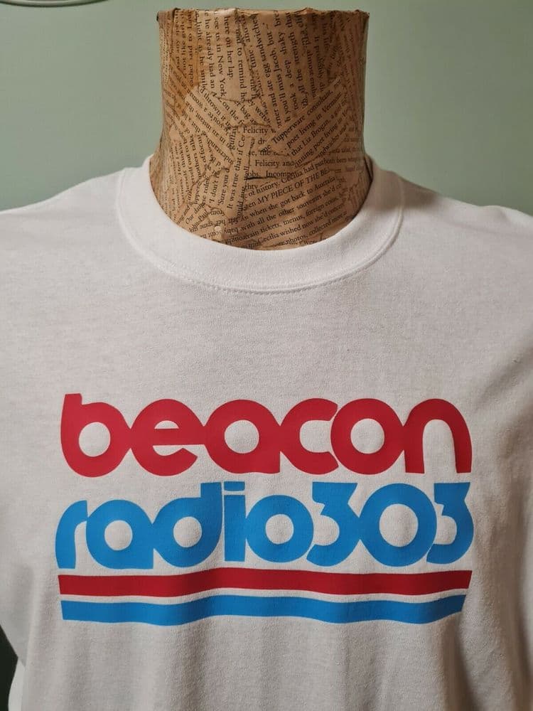 Beacon Radio FM 303 MW T Shirt ILR 1980s retro iconic tee shirt Midlands