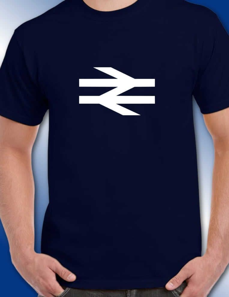 British Rail White Double Arrows Logo T Shirt Various Colours