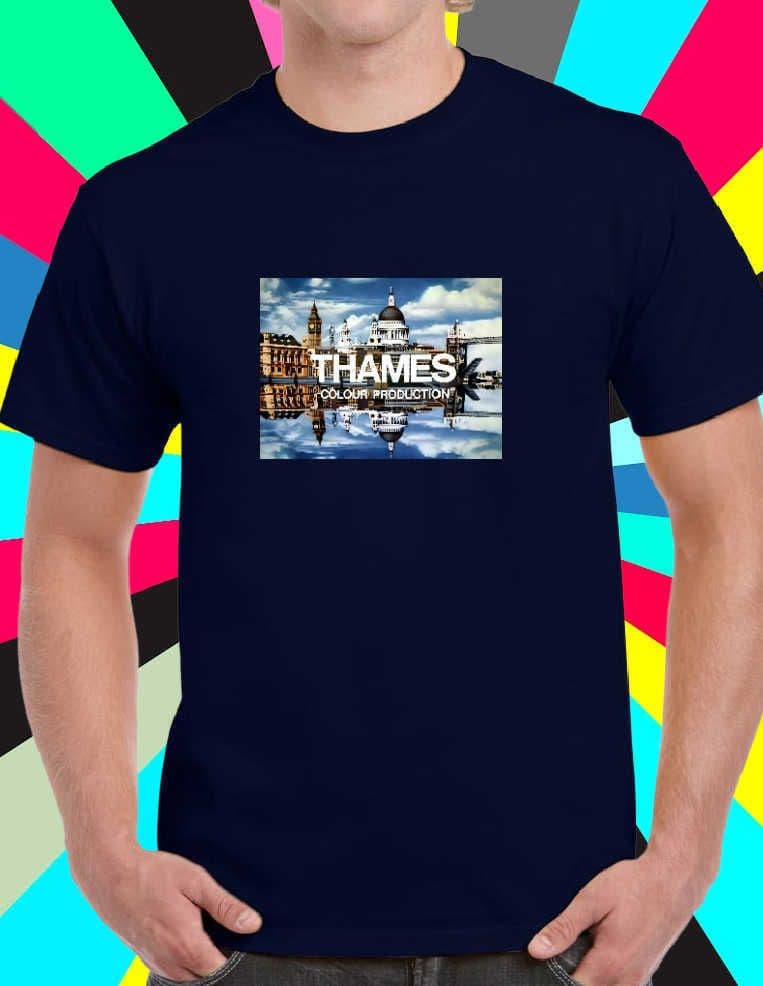 Thames TV T Tee Shirt various colour retro 70s 80s tv