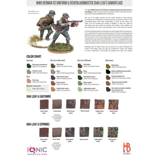 IONIC - 1200 WAFFENN SS UNIFORMS & OAKLEAF CAMMO PAINT SET
