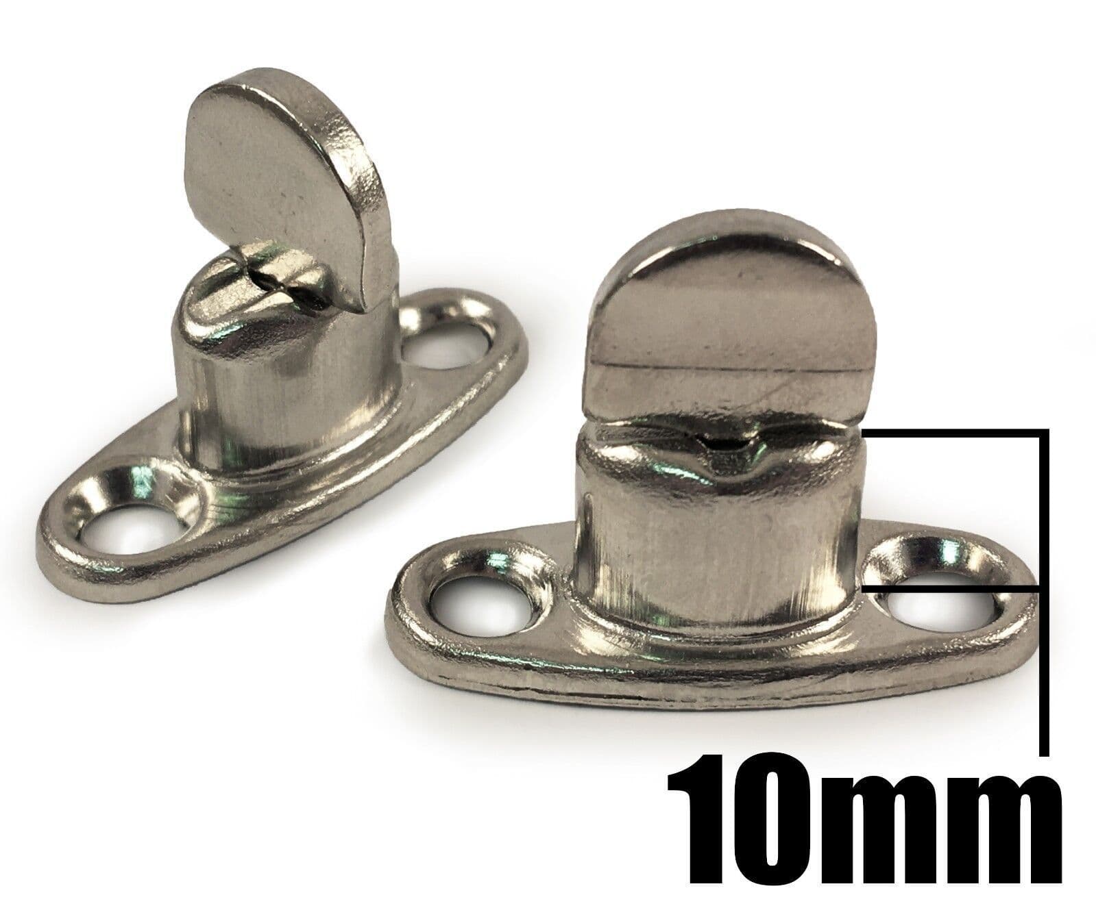 10mm Standard 2 Hole Base Turnbutton Common Sense Boat Cover Fasteners