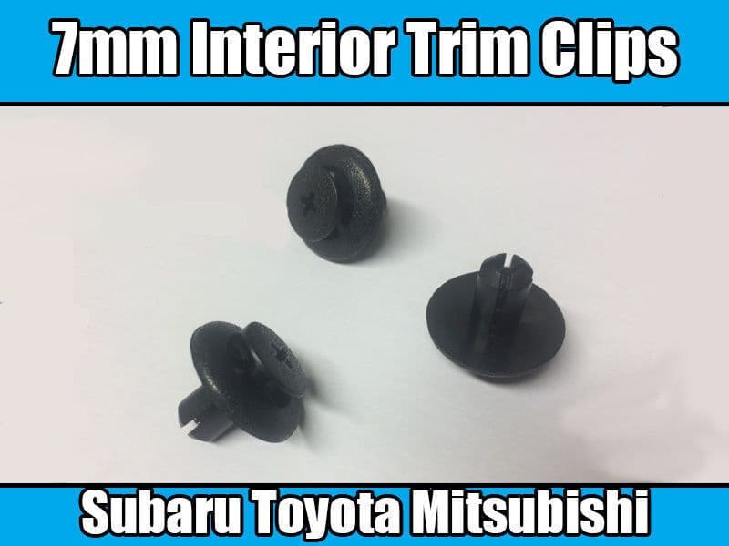 10x 7mm Black Plastic Trim Clips for Toyota Wheel Arch Lining Engine ...