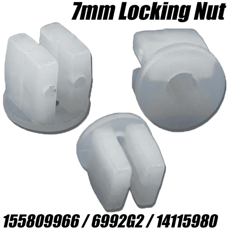 10x 7mm Lock Locking Nuts Wheel Arch Door Panel Grommet VW Audi Seat Fiat