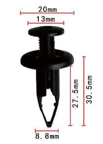 10x 9mm Clips for Toyota Lexus Bumper Cover Sill Trim Panel Moulding ...