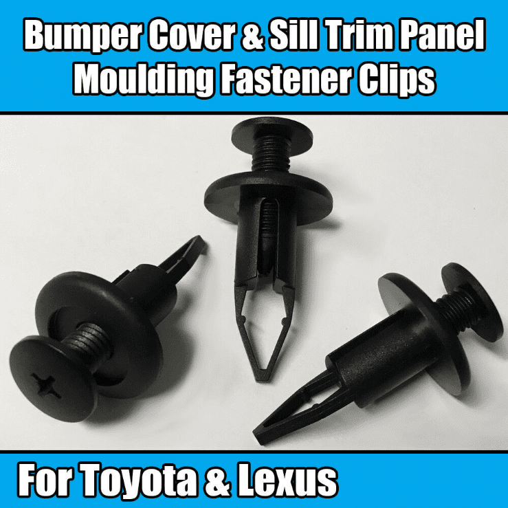 10x 9mm Clips for Toyota Lexus Bumper Cover Sill Trim Panel Moulding ...