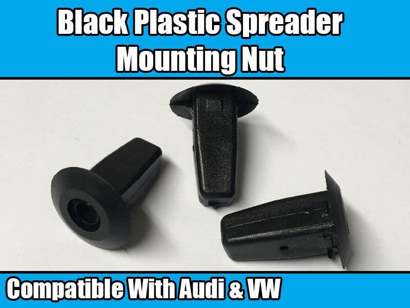 10x Black Spreader Mounting Nut for Audi & VW
