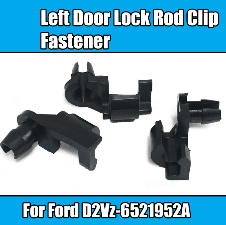 10x Clip Fastener for Ford Left Door Lock Rod Clip Black Plastic
