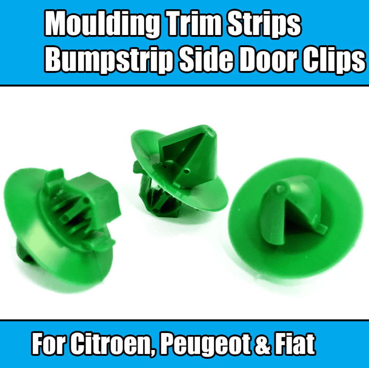 10x Clips for Citroen C4 Green Moulding Trim Strips Bumpstrip Side Door ...