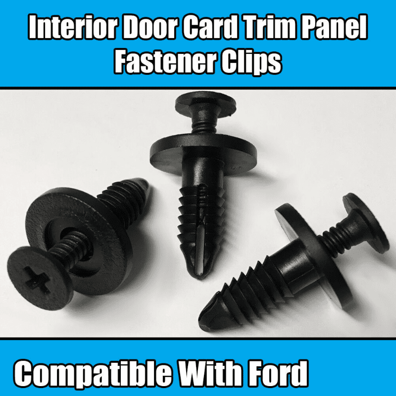 10x Clips for Ford Door Card Interior Trim Panel Fastener Retainer 6mm ...