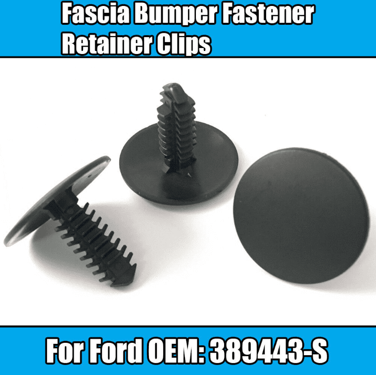 10x Clips for Ford Fascia Bumper Retainer Fastener Clips Black Plastic ...