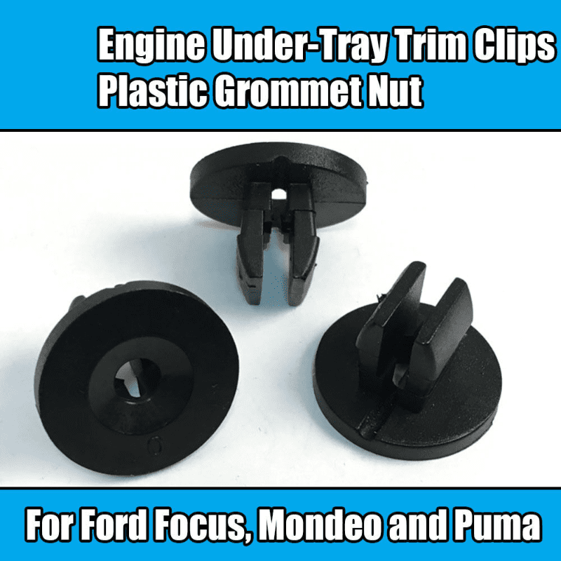 10x Clips for Ford Focus Mondeo Puma Plastic Grommet Nut Engine Under ...