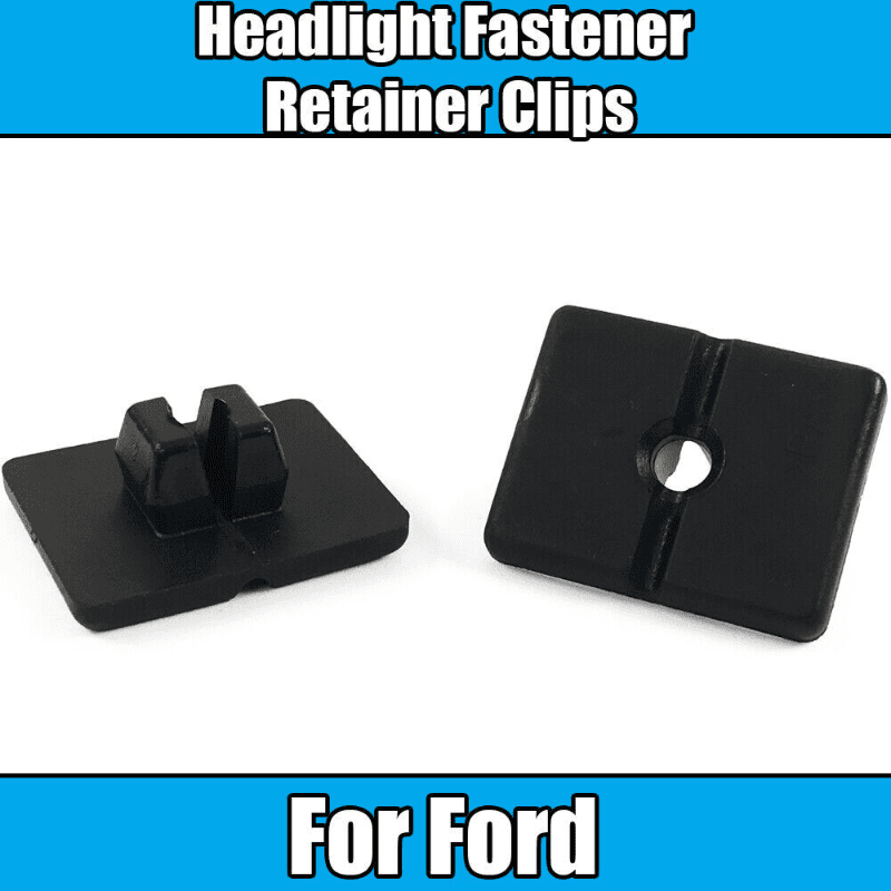 10x Clips for Ford Headlight Fastener Retainer Square Clips Black Plastic