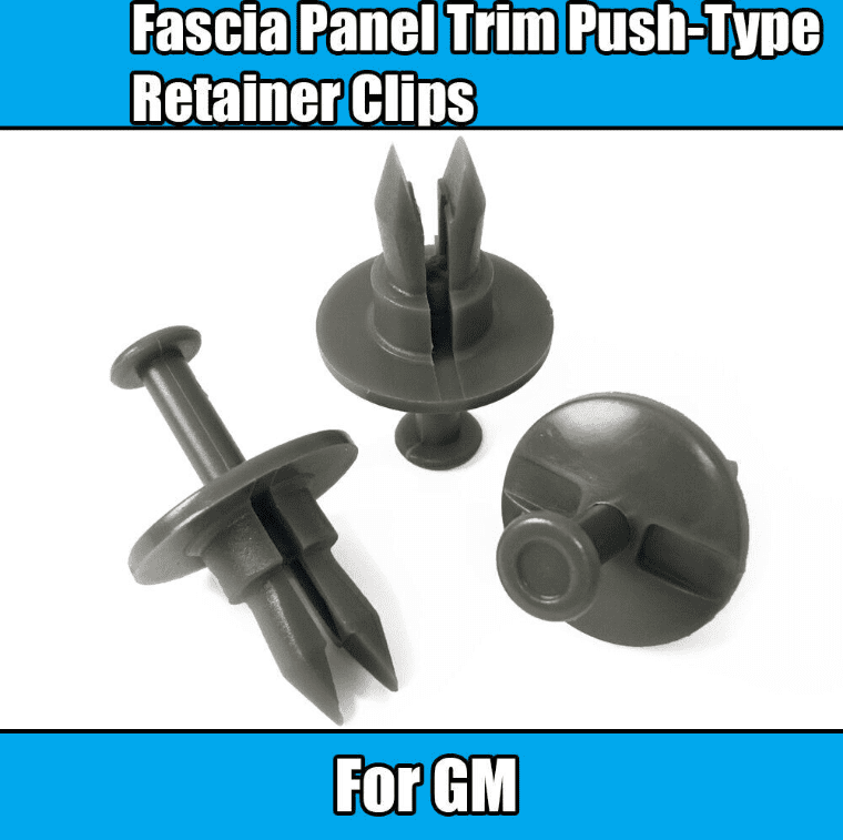 10x Clips for GM Fascia Panel Trim Push-Type Retainer Clips Grey Plastic