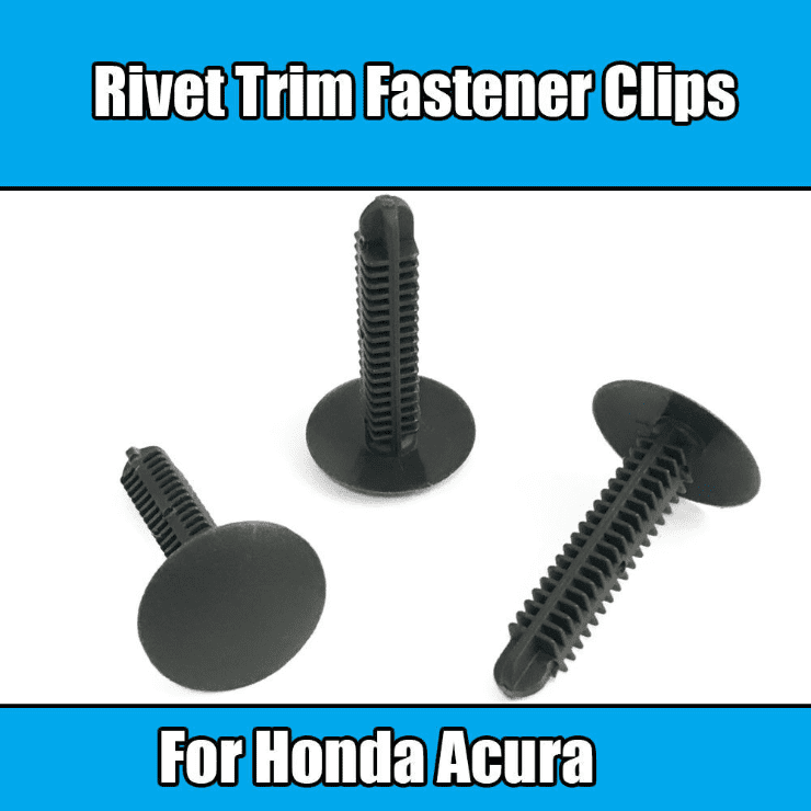 10x Clips for Honda Acura Boot/Trunk Rivet Trim Fastener Clips Grey Plastic