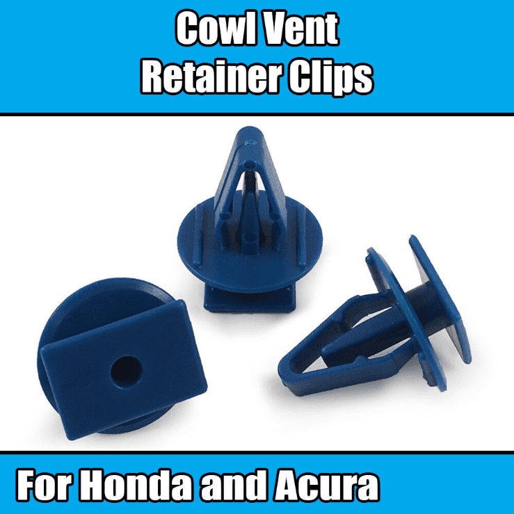 10x Clips for Honda And Acura Cowl Vent Retainer Blue Plastic 90602-Ta0-003